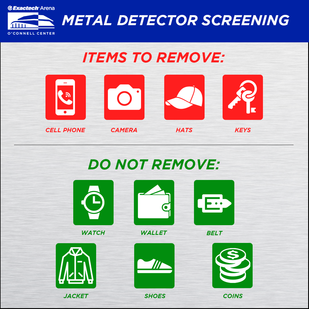 Metal Detector Signage – Stephen C. O'Connell Center Metal Detector Signage – Stephen C. O'Connell Center